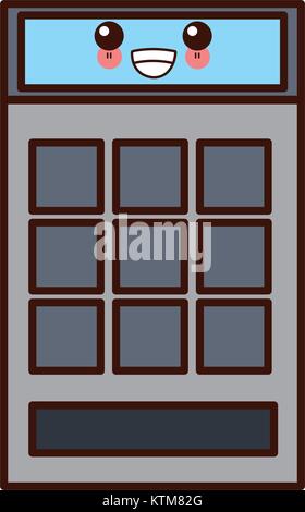 Calculator math device cute kawaii cartoon Stock Vector Image & Art - Alamy