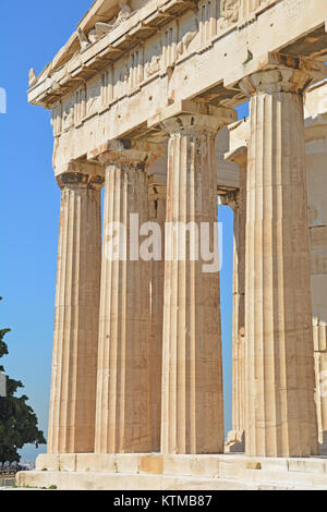 corner of Parthenon temple on Acropolis of Athens Stock Photo - Alamy