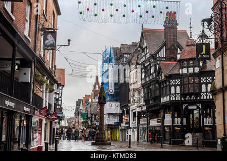 The Cross and The Rows Shopping Area on Bridge Street, Chester City ...