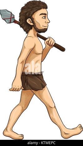 Illustration of early man from evolution series Stock Vector Image ...