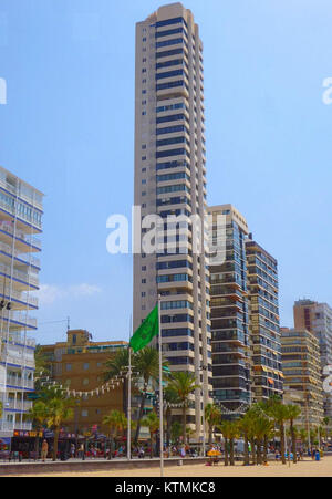 The Torre Levante in Benidorm, Spain, is a prominent high-rise building ...
