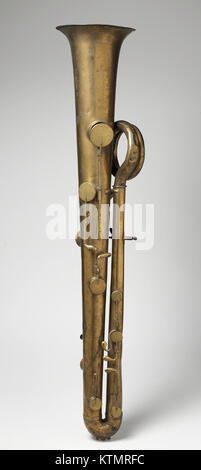 The Bass Ophicleide, a brass wind instrument, is displayed in the ...
