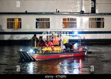 RHINE RIVER, GERMANY - DEC 18, 2018 - Cruise ship on the Rhine River ...