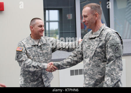 U.S. Army Maj. Gen. Jonathan Maddux (left), Program Executive Officer ...