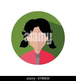 Bonded Hair Women Portrait Vector Illustration Graphic Design Stock ...