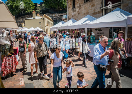 sydney the rocks weekend outdoor market Stock Photo - Alamy