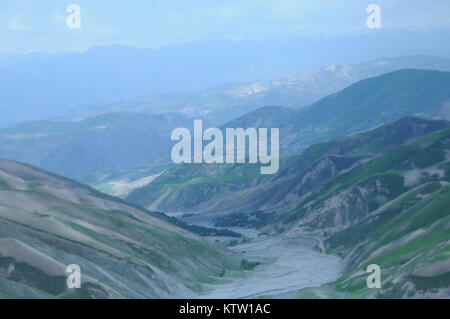 Afghanistan, Badakhshan province, Faizabad, Faizabad town seen from ...