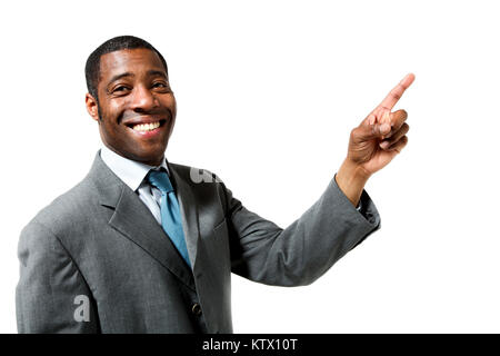 black man indicating Stock Photo - Alamy
