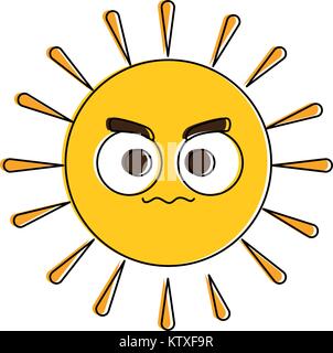 summer sun angry kawaii character Stock Vector Image & Art - Alamy