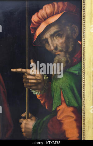 Jesus is judged by Pontius Pilate. Painting by Benedictine monk ...