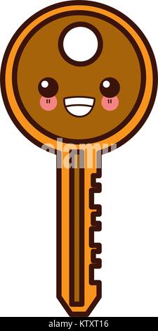 Door key isolated cute kawaii cartoon Stock Vector Image & Art - Alamy