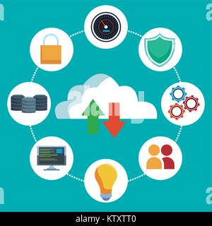 Data center technology round icons Stock Vector Image & Art - Alamy
