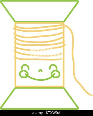 silhouette kawaii cute happy thread object Stock Vector Image & Art - Alamy