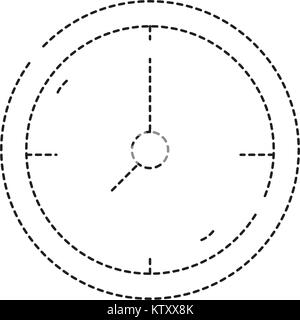 dotted shape wall circle clock object design vector illustration Stock ...