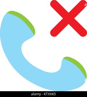 colorful phone lost call sign inside chat bubble Stock Vector Image ...