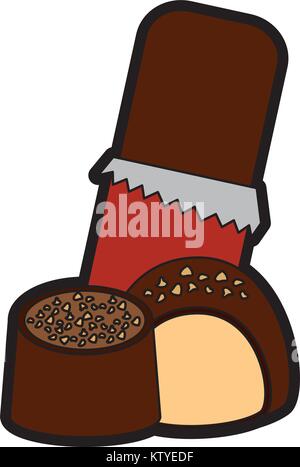 chocolate bar with bites icon image Stock Vector Image & Art - Alamy