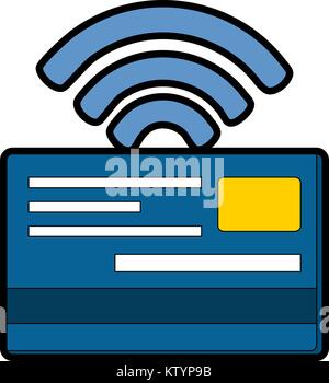 credit cards with wifi signal vector illustration design Stock Vector ...