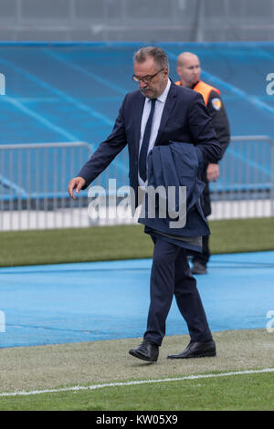 Coach Ante Cacic and football player Josip Misic during press ...