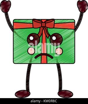 gift box sad emoji icon image vector illustration design Stock Vector ...