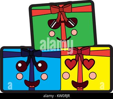 gift boxes emoji icon image Stock Vector Image & Art - Alamy
