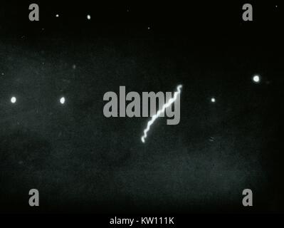 A dark field photomicrograph of a Treponema pallidum bacterium. T ...