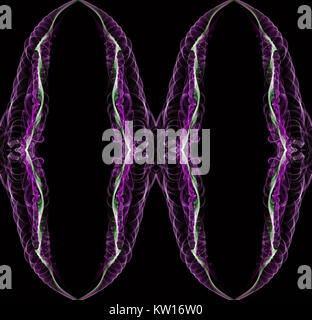 Green and pink steam on a black background. Copy space Stock Photo - Alamy