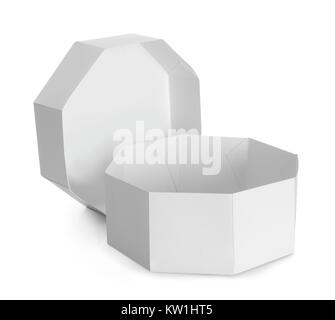 White octagon shaped box Stock Photo - Alamy