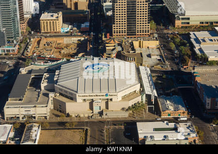 Aerial view of Talking Stick Arena sports and entertainment center in ...