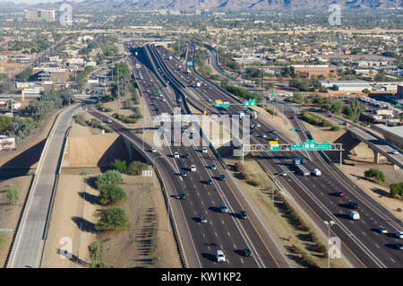 Aerial view of interstate 10 near Phoenix Arizona Stock Photo - Alamy