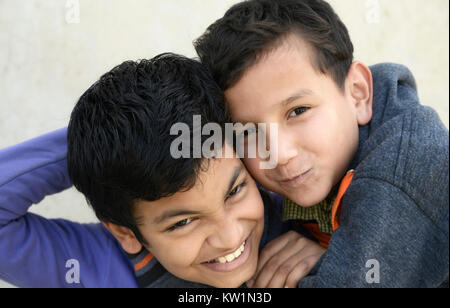 Two angry brothers fighting eachother Stock Photo - Alamy
