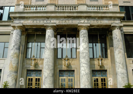 Exterior of the Alaska capitol building in Juneau, Alaska Stock Photo ...