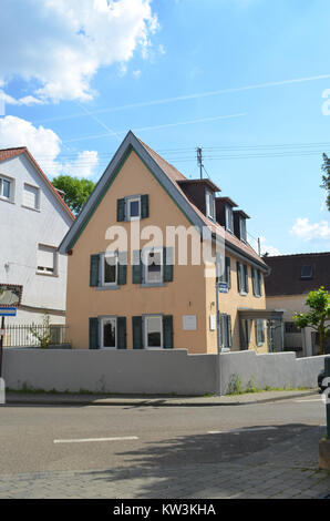 A historical site located at Am Burghof 10 in Bonames, Germany, which ...