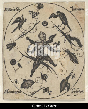 This blackwork design features intricate patterns used in goldsmithing ...