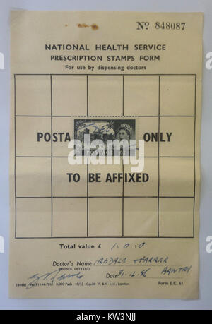 National Health Service prescription stamps, issued in 1955, were part ...