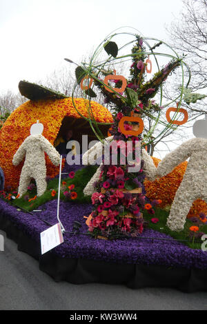 The Bloemencorso 2015, a flower parade near Lisse, Netherlands ...