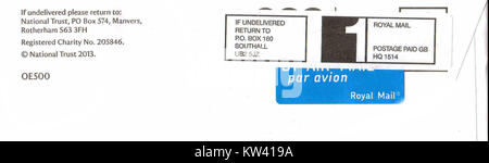 Royal Mail return postage paid r V Only at M&S Marks & Spencer label on ...