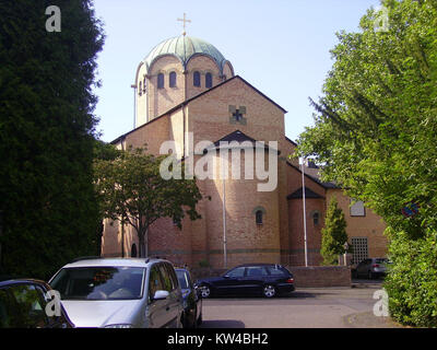 The Greek Orthodox Cathedral of Agia Trias in Bonn, Germany, is a ...