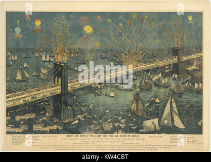 Opening of Brooklyn Bridge Celebration, 1883 Stock Photo - Alamy