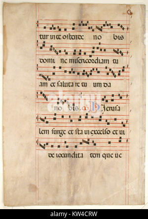 Bifolium with Foliated Initial C, from a Gradual, second half 15th ...
