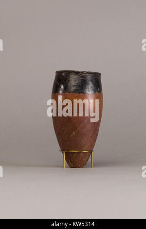A red-ware beaker with a black top from the MET collection ...
