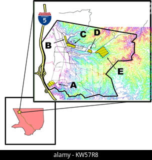 A historical map showing the layout and topography of Mohaka, a ...