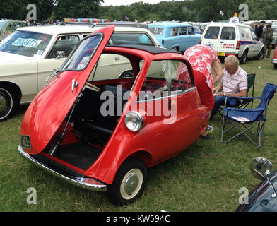The BMW Isetta 300, produced in the 1950s, is a compact, three-wheeled ...