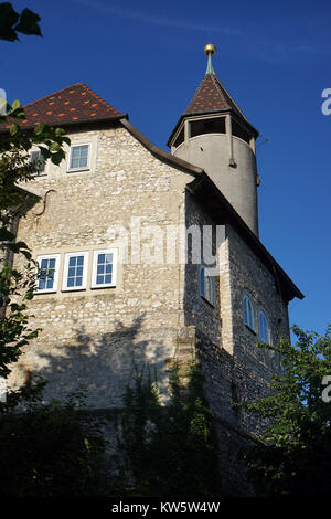 OWEN, GERMANY - CIRCA AUGUST 2015 Ruins of tower on the corner of Burg ...