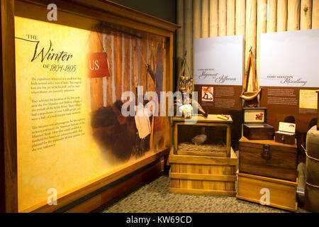 Clark museum display, Lewis & Clark Interpretive Center, Lewis and ...