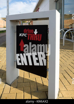 KFC Restaurant signage, KFC is a fast food restaurant at Utrecht ...