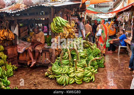 fruits and vegetable department on local food market in Stone Town ...