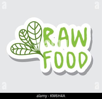 organic food message with natural leaves vector illustration Stock ...