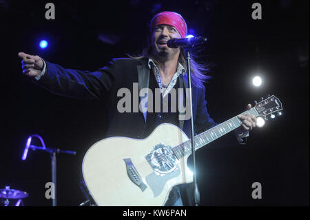 Singer Bret Michaels performs at the "Sing For Your Supper Campaign ...
