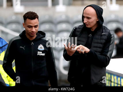 Newcastle United's Jacob Murphy (left) and Birmingham City's Alex ...