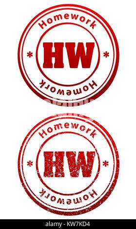 Homework red rubber stamp in vector format Stock Vector Image & Art - Alamy
